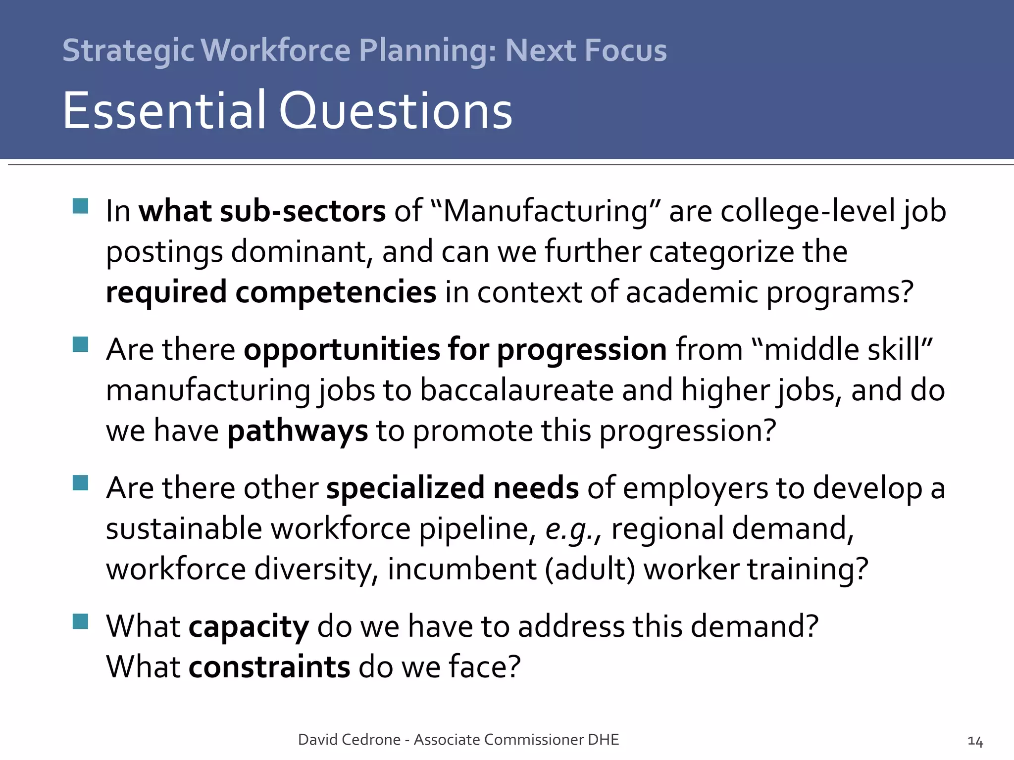 Workforce Development: The Next Plan | PPT