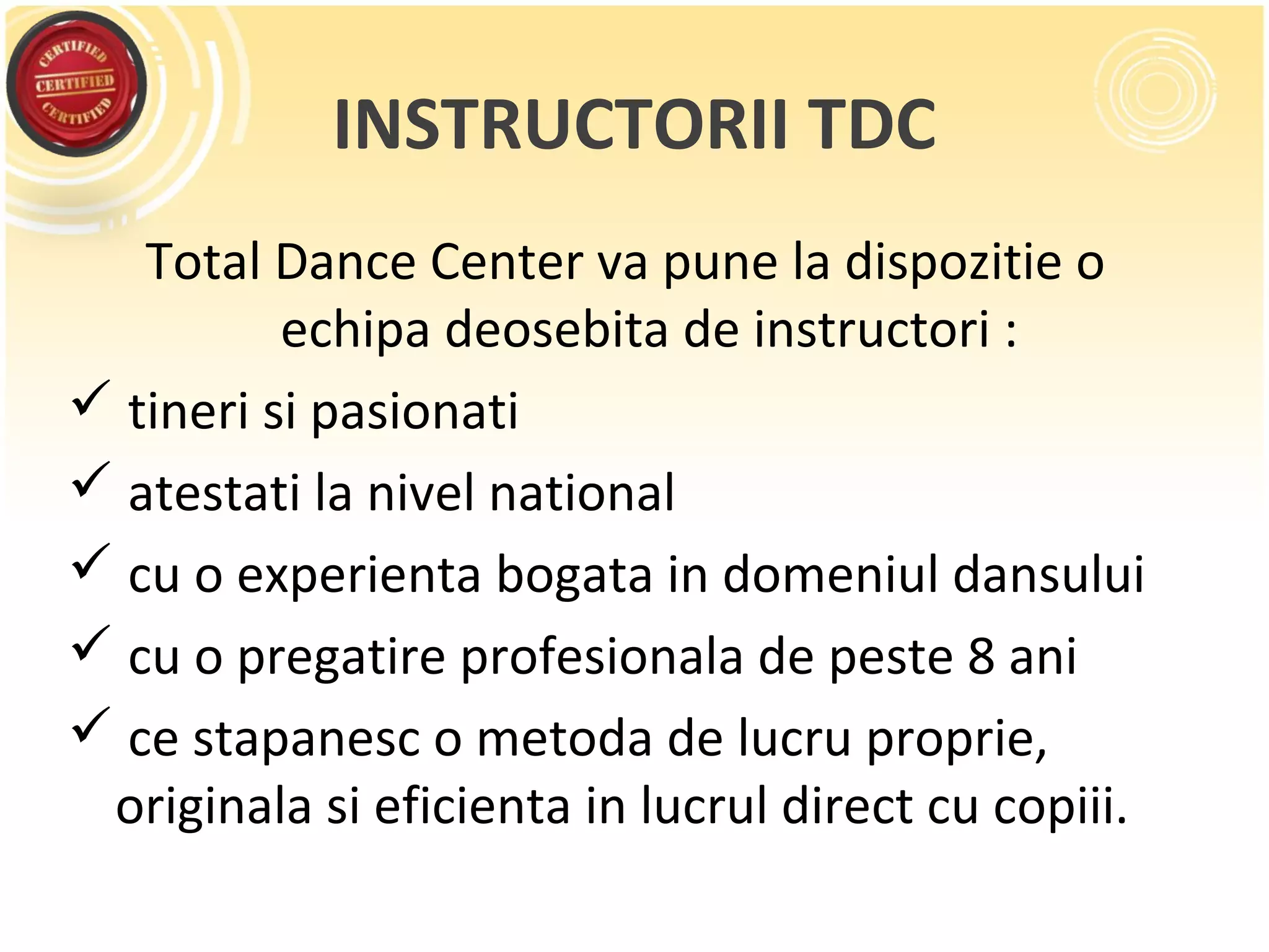 Optional de dans pentru gradinite | PPT