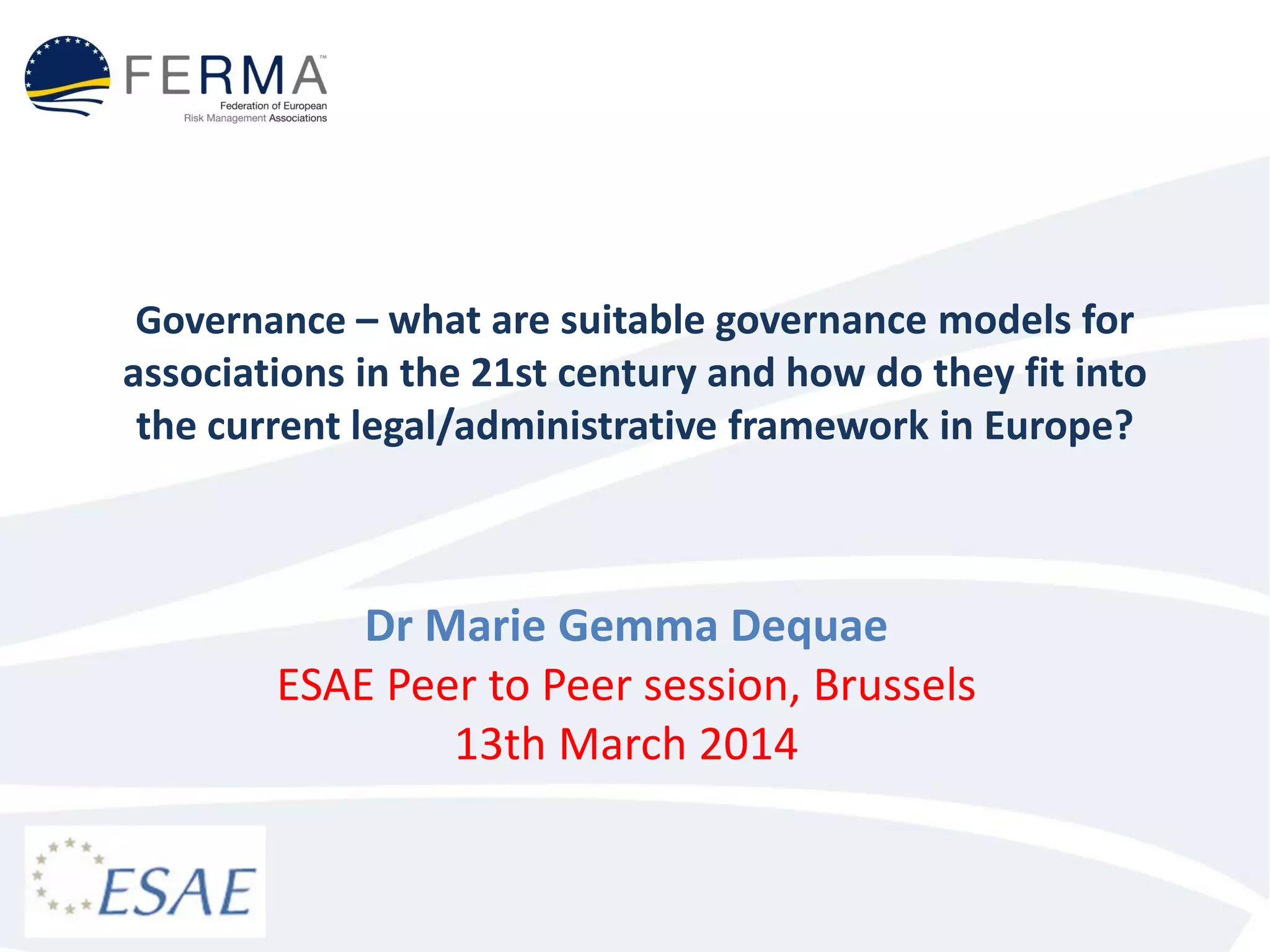 Governance – what are suitable governance models for associations ...