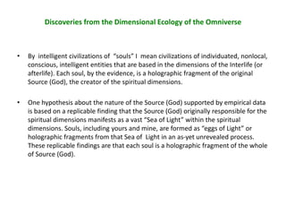 Discoveries from the Dimensional Ecology of the Omniverse | PPT