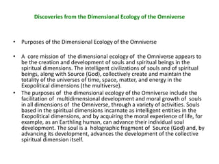 Discoveries from the Dimensional Ecology of the Omniverse | PPT