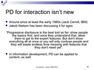 Applying Progressive Information Disclosure: User Interface Content ...