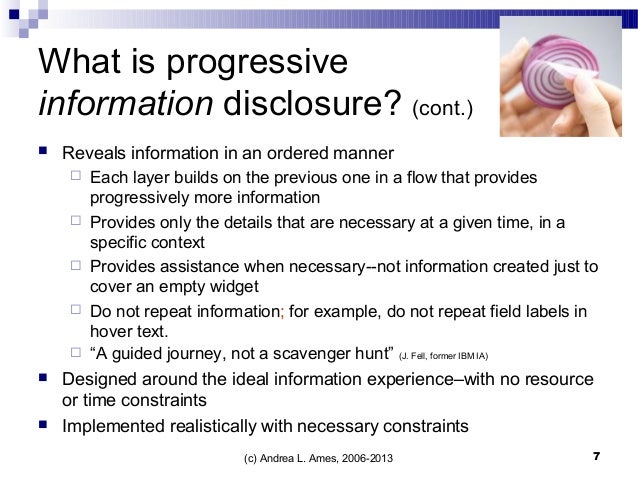 Applying Progressive Information Disclosure: User Interface Content D…