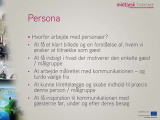 Målgruppebeksrivelser - personaer turisme | PPTX