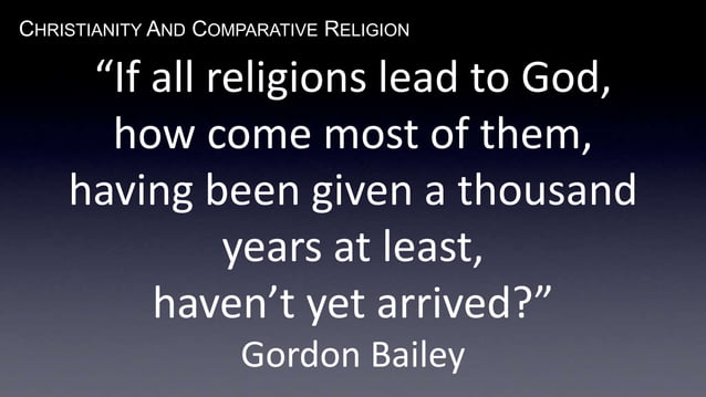 Christianity And Comparative Religion | PPT