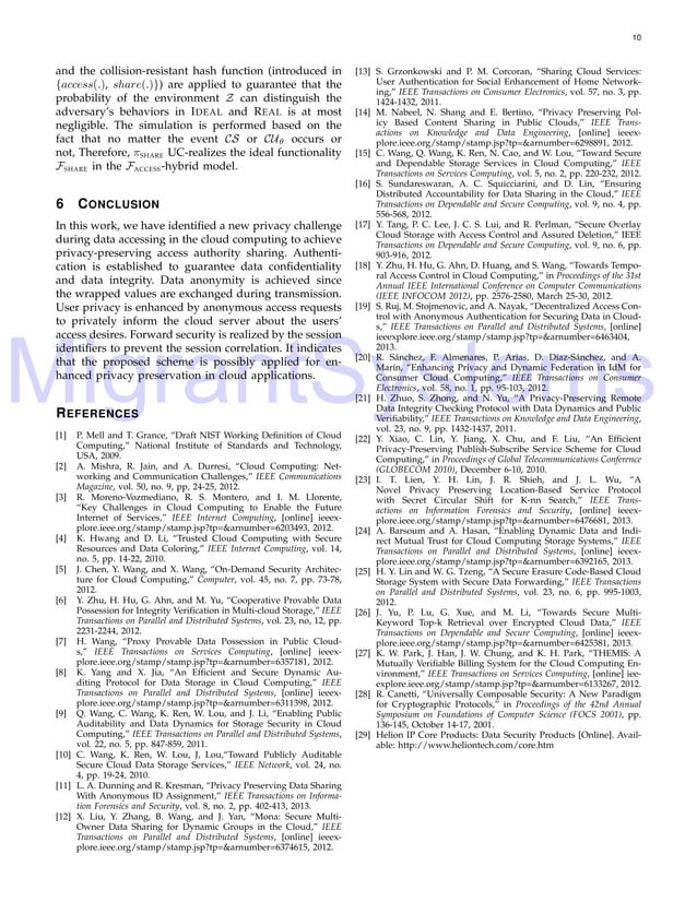 Shared Authority Based Privacy-preserving Authentication Protocol in Cloud Computing | PDF ...