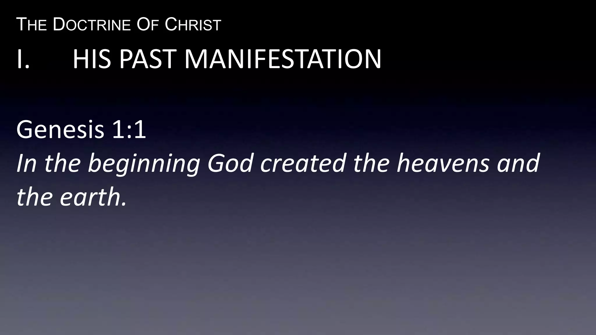 The Doctrine of Christ | PPTX