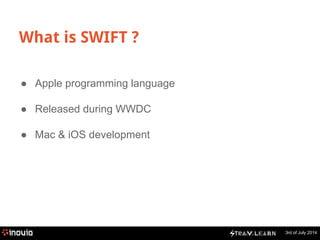 Steam Learn: Introduction to SWIFT | PPT