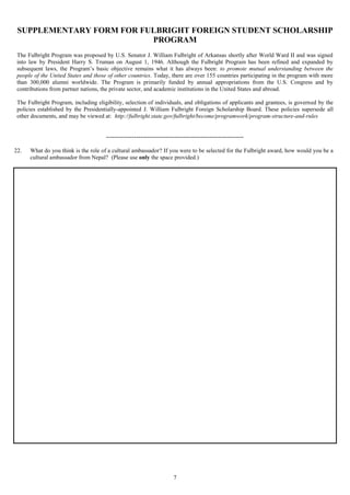 2014 15 fulbright student scholarship - application form | DOC ...