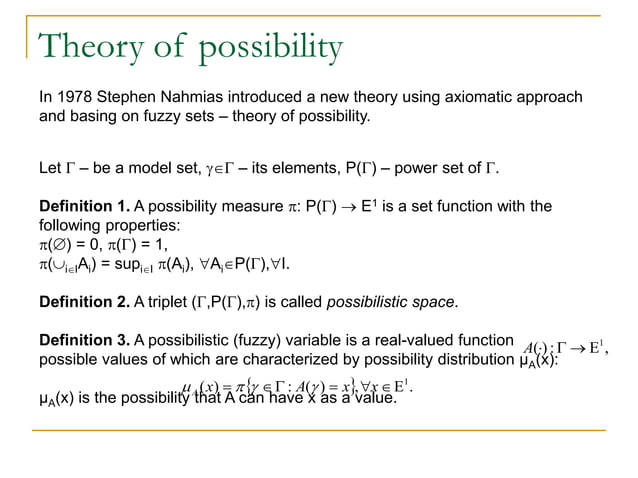 Mathematical foundations of fuzzy systems | PPT