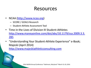 Understanding Your Student-Athlete Experience | PPT