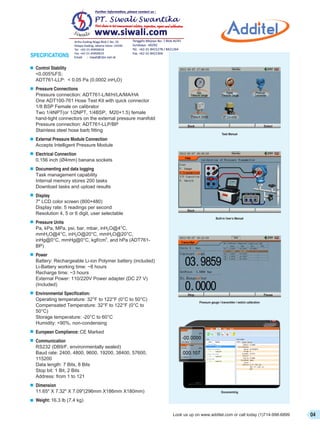 Katalog Additel - Distributor Additel di Indonesia - Siwali 021 ...