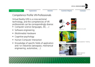 Areas of Application for VR-Professionals | PPT