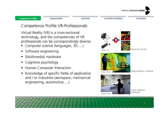 Areas of Application for VR-Professionals | PPT