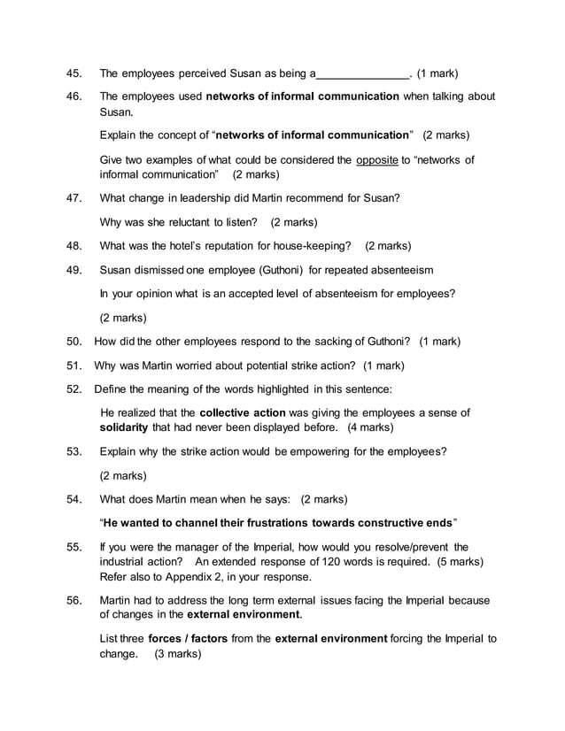 2014 business & management case study-homework-review questions | PDF