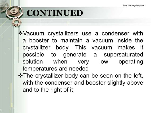 Types of Crystallizers | PPTX | Chemistry | Science