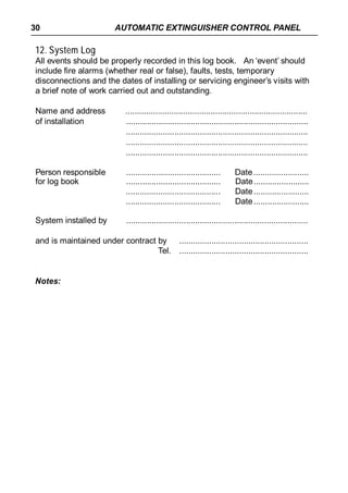 Fire Extinguisher 4 zone conventional fire control panel manual | PDF