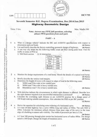 7th Semester (December; January-2014 and 2015) Civil Engineering ...