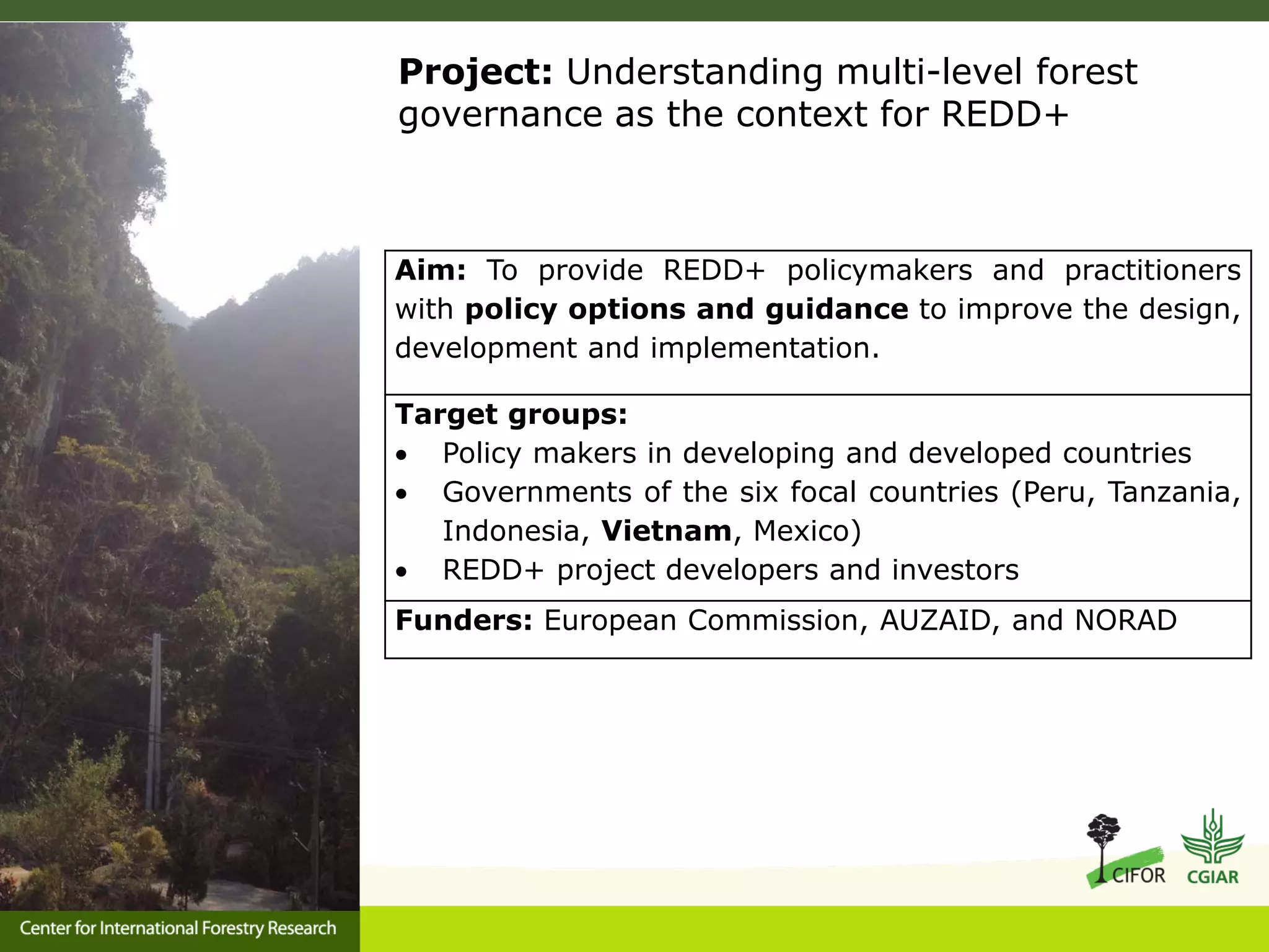 The equity of REDD+ benefit sharing mechanisms? A multilevel governance ...