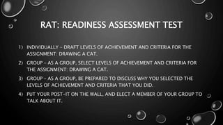 Strategies for Using Rubrics as a Form of Assessment | PPTX