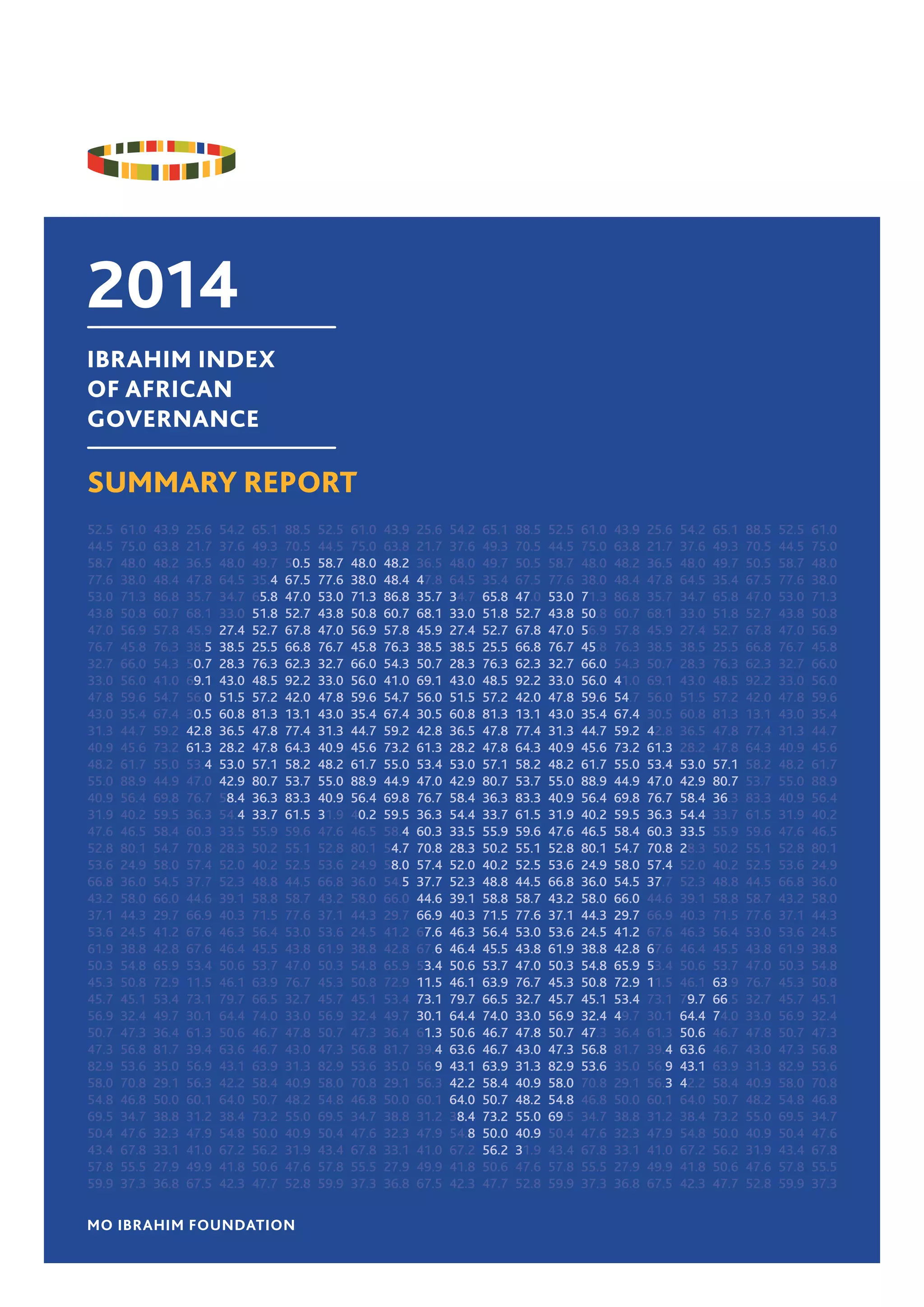 2014 Ibrahim Index of African Governance: Summary Report | PDF