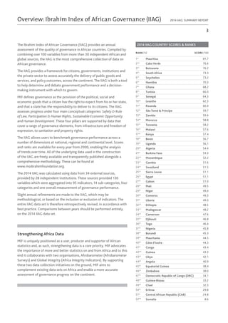 2014 Ibrahim Index of African Governance: Summary Report | PDF