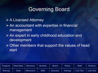 2014 Head Start Program Governance | PPT