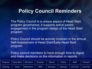 2014 Head Start Program Governance | PPT