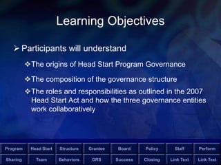 2014 Head Start Program Governance | PPT