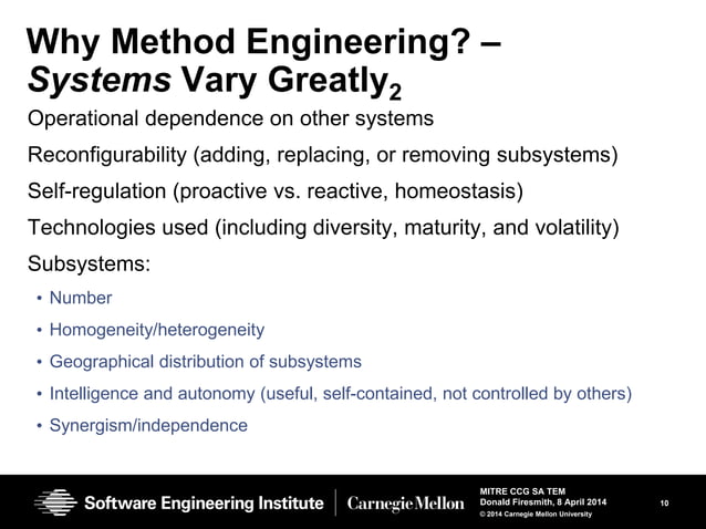 Method Framework for Engineering System Architectures - 2014 | PDF