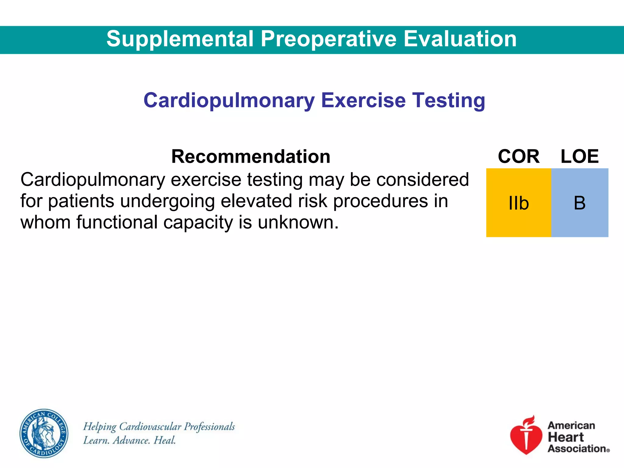 Perioperative Cardiovascular Risk assessment | PPT