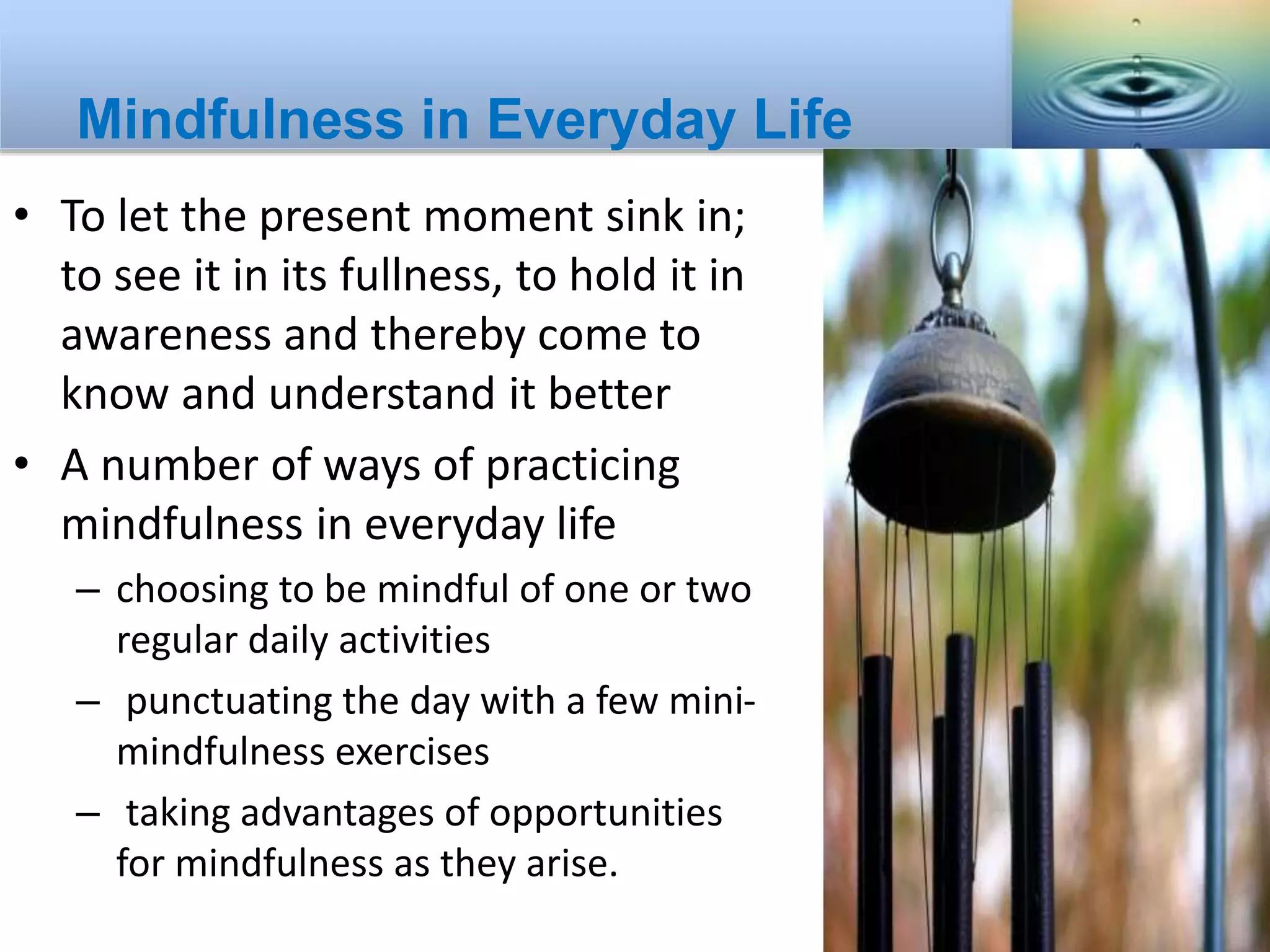 Importance of MINDFULNESS in daily life | PPT