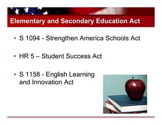 US Federal Education & Language Policy Update | PPT