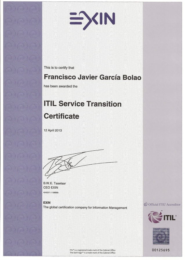 ITIL Expert - Service Lifecycle Certificates | PDF