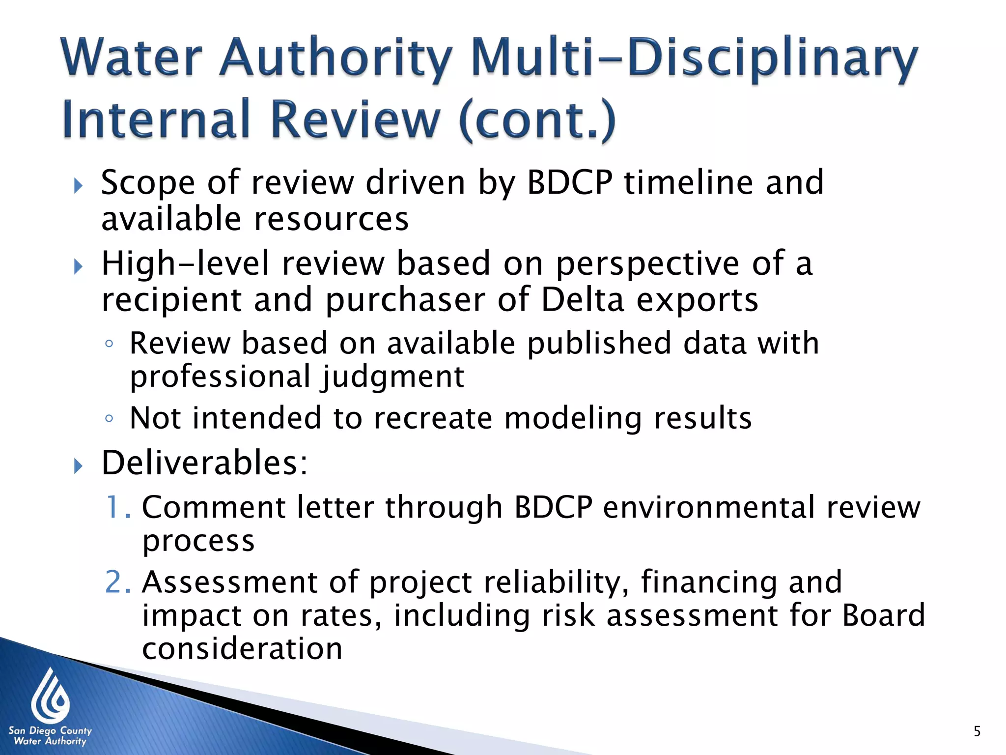 Bay-Delta Conservation Plan (BDCP) Supply and Demand Risk Assessment ...