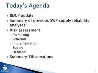 Bay-Delta Conservation Plan (BDCP) Supply and Demand Risk Assessment ...