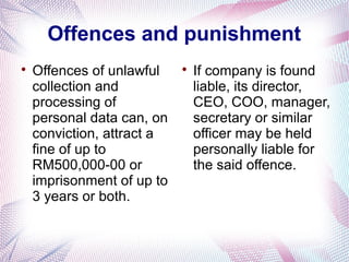 Personal Data Protection in Malaysia | PPT