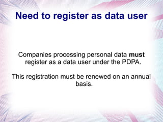 Personal Data Protection in Malaysia | PPT