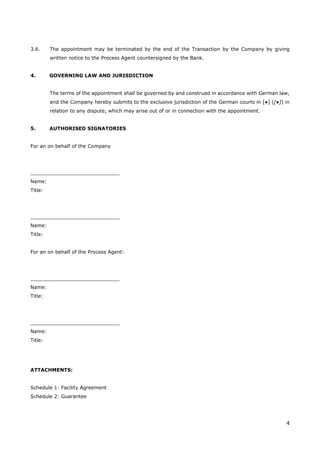 Template Appointment of Process Agent in Germany - Carsted Rosenberg | PDF