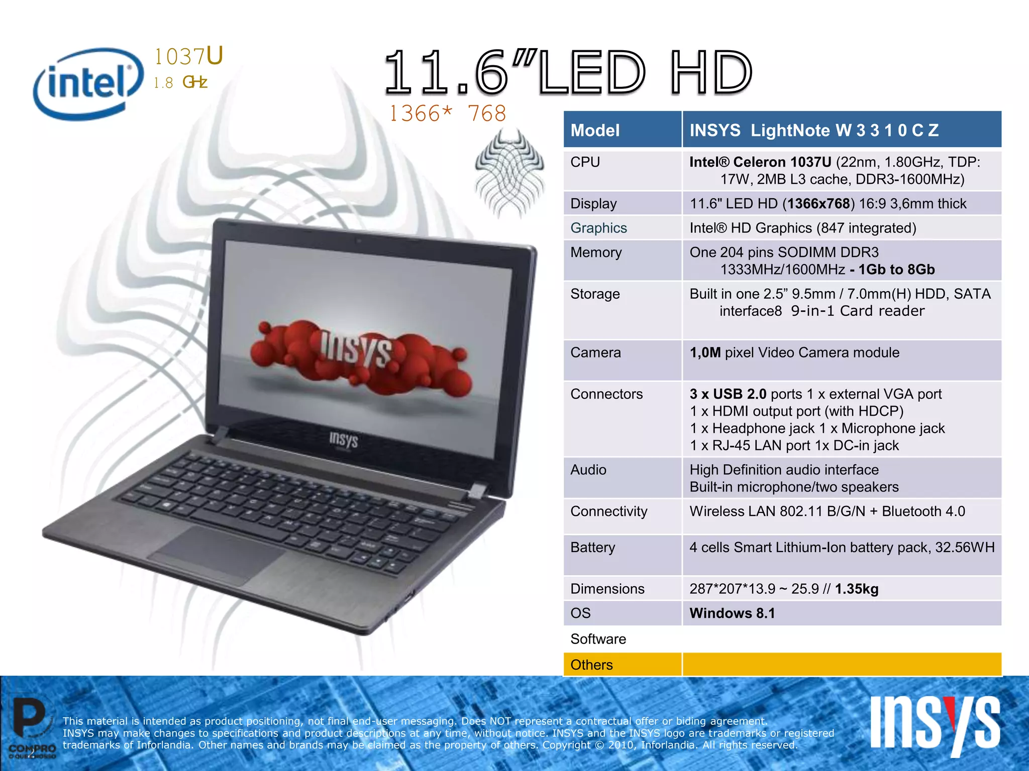 linear insys laptops 2014 Q1 | PPT
