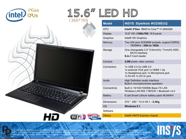 linear insys laptops 2014 Q1 | PPT