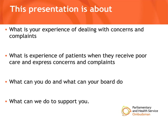 Feedback, concerns and complaints: designing good together | PPT