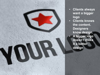 Can you make the logo bigger? or How to talk to a designer | PDF
