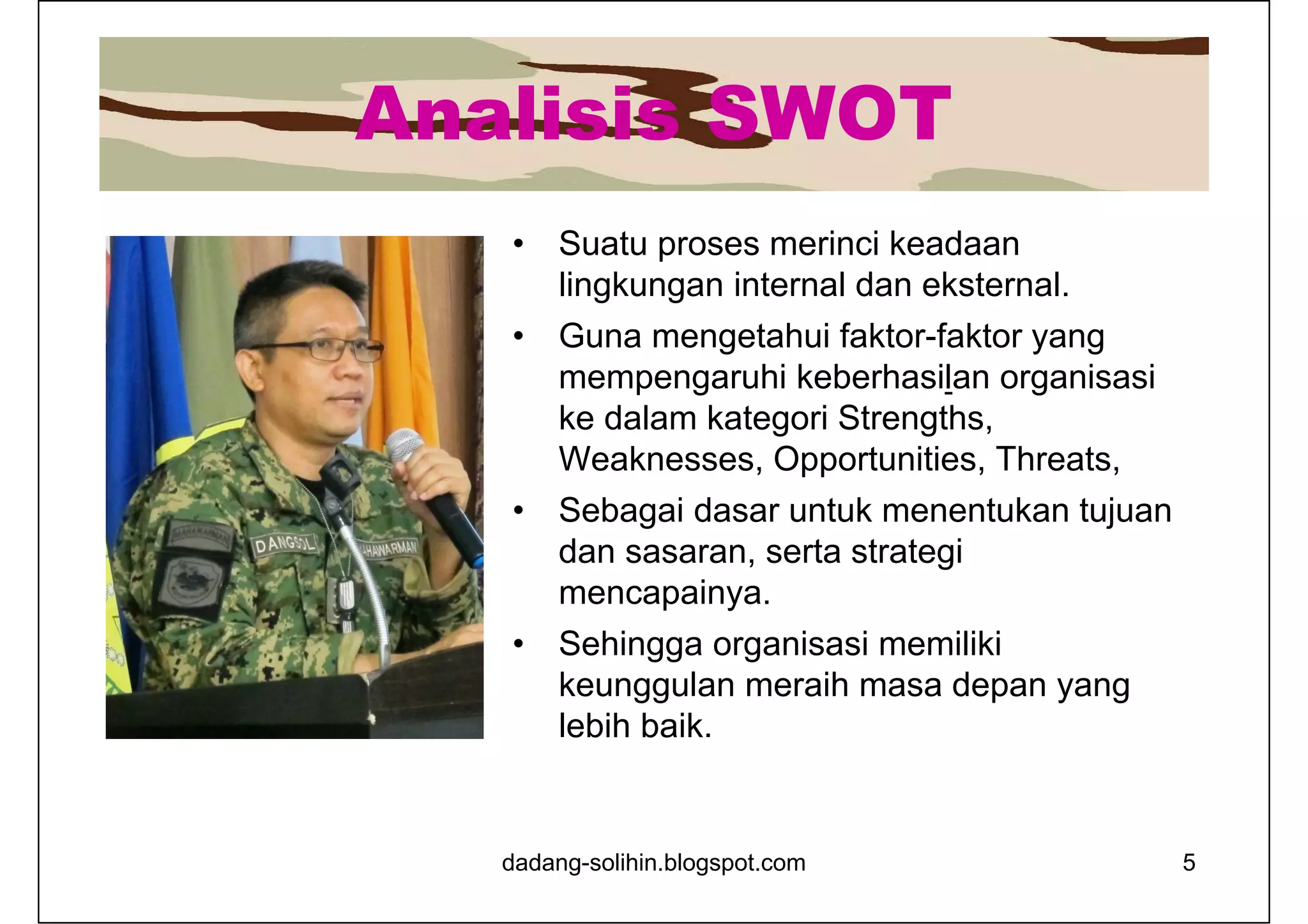 Analisis SWOT untuk Penyusunan Strategi | PDF