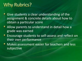 Rubric Development for Teachers | PPTX