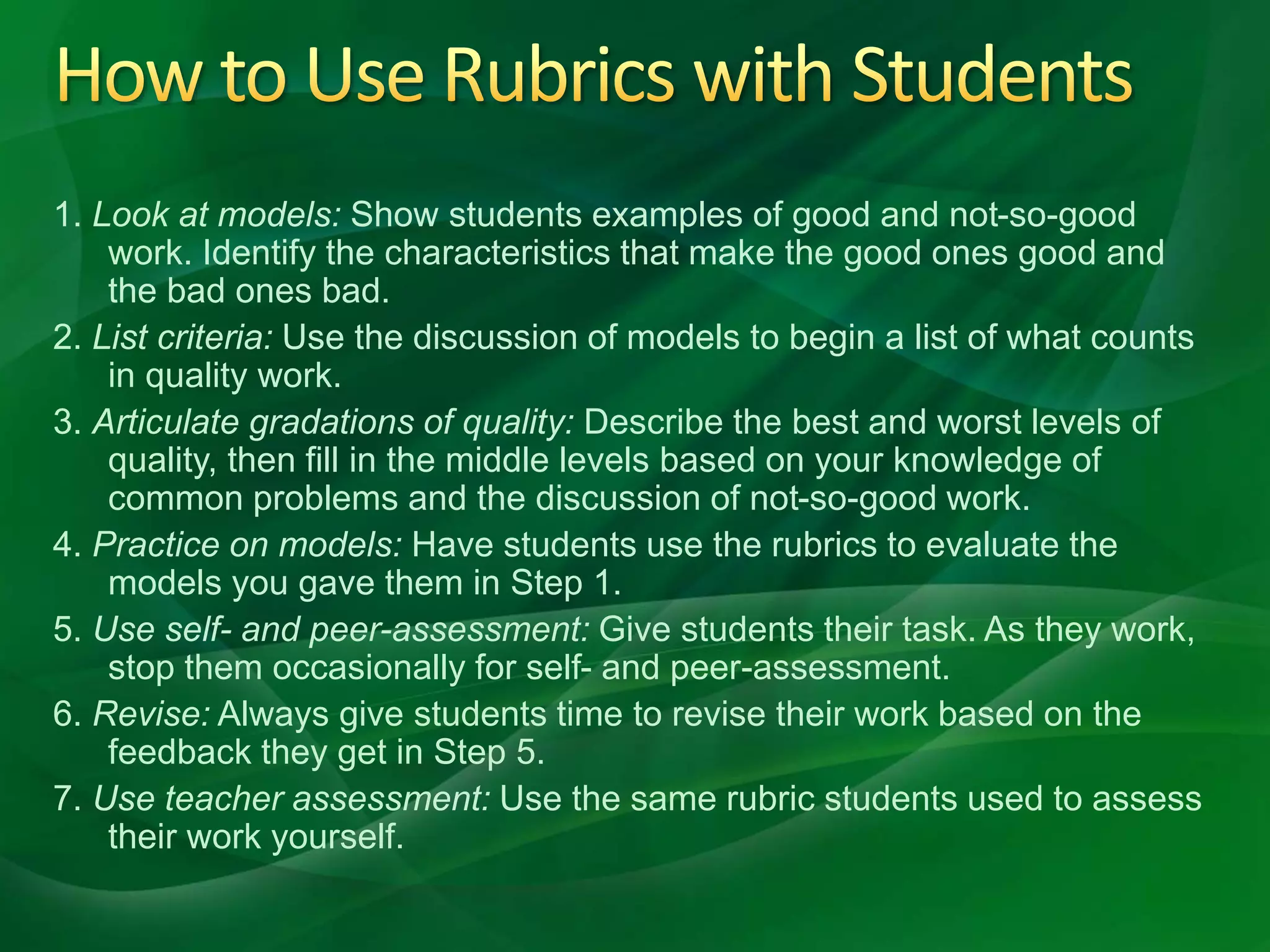 Rubric Development | PPT