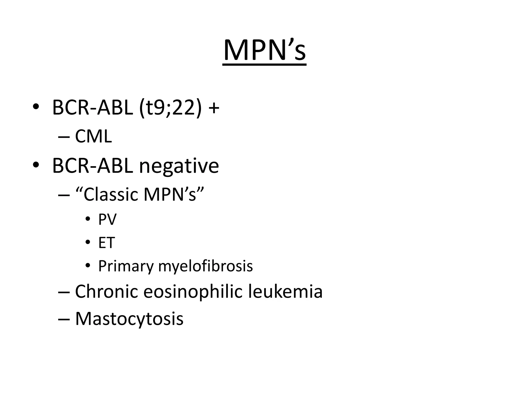 myeloid malignancy overview | PPTX