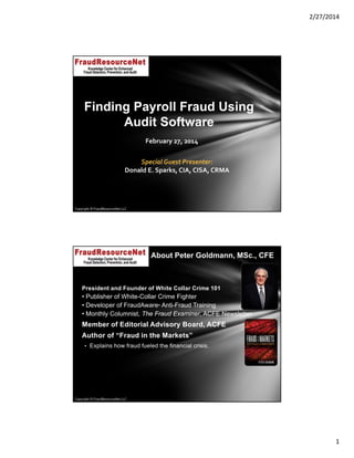 Finding Payroll Fraud Using Audit Software | PDF | Web Conferencing ...