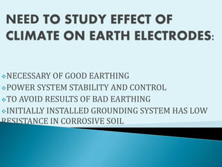 INFLUENCE OF EFFECT OF CLIMATIC CONDITIONS ON CORROSION OF EARTH ...