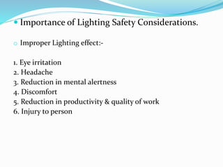 Lighting Safety Considerations | PPTX